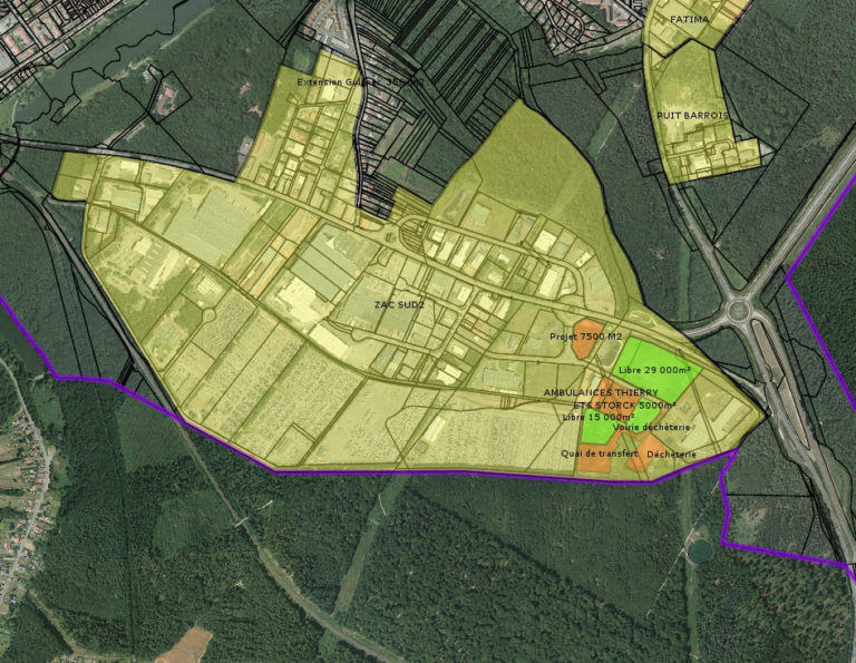 Parc d’activités au sud de Creutzwald en Moselle